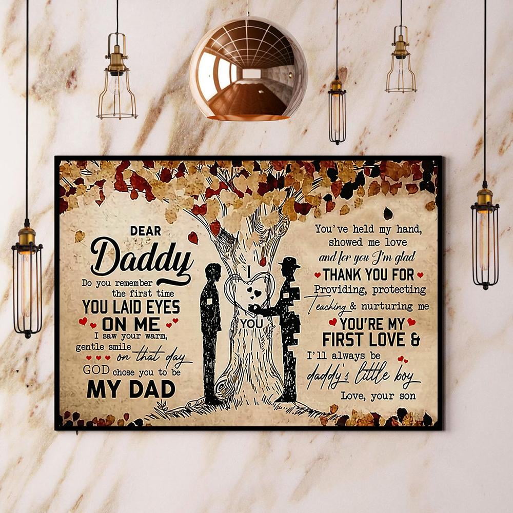 Son Dear Daddy You'Re My First Love Paper Poster No Frame Matte Wall ...