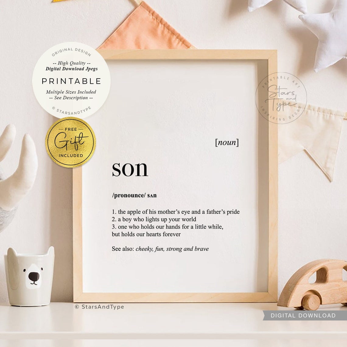 Son Definition Dictionary Poster, Unframed Size 12x18 - Walmart.com