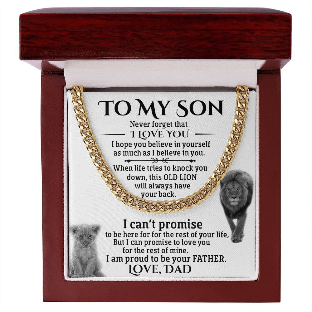 To My Son Gift From Dad, Father To Son Chain Necklace, Sentimental Gift ...
