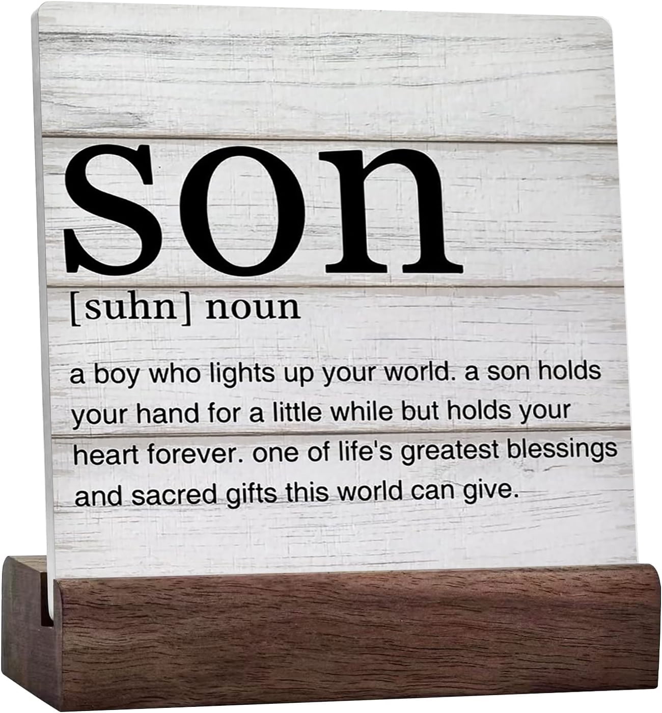 Son Gift Son Definition Ceramic Table Sign Son Quote Desk Decorative ...