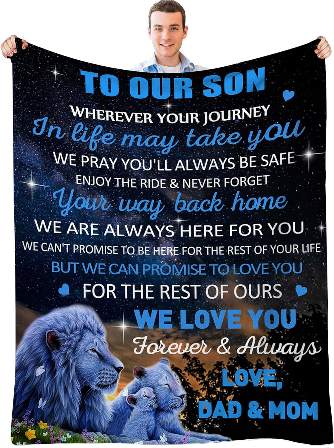 Son Gifts-Son Blanket from Mom and Dad-Son Birthday Gifts from Mom and ...