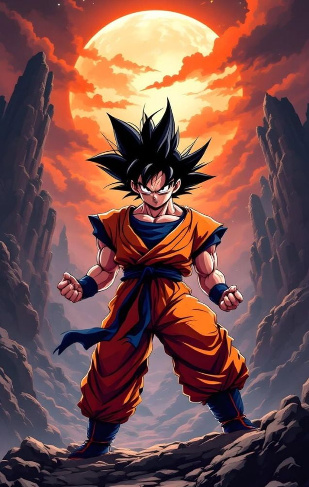Son Goku Diamond Painting Kits - 12×16Inch Round Full Drill Anime ...