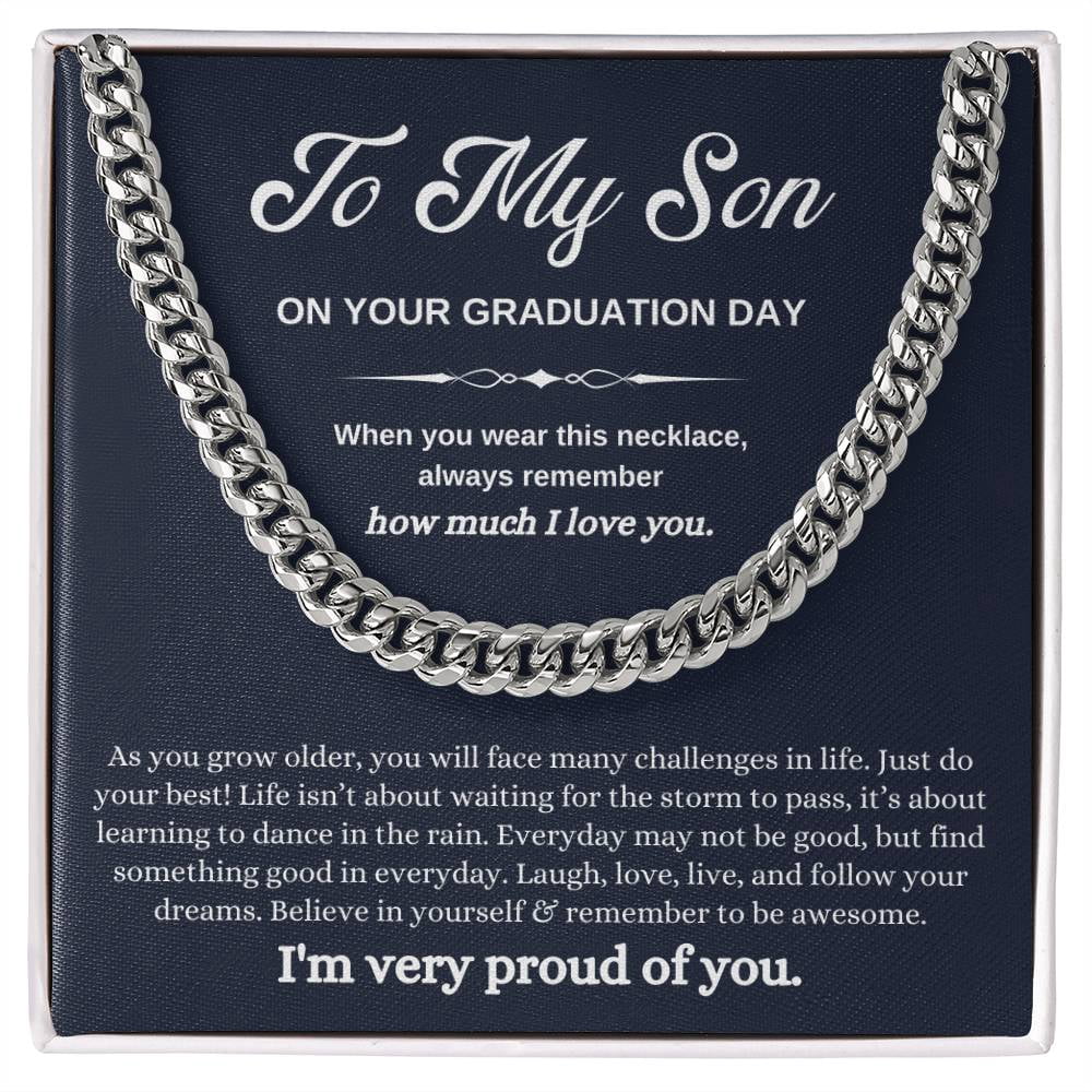 To My Son, Graduation Gift from Mom & Dad, Son Graduation, Necklace ...