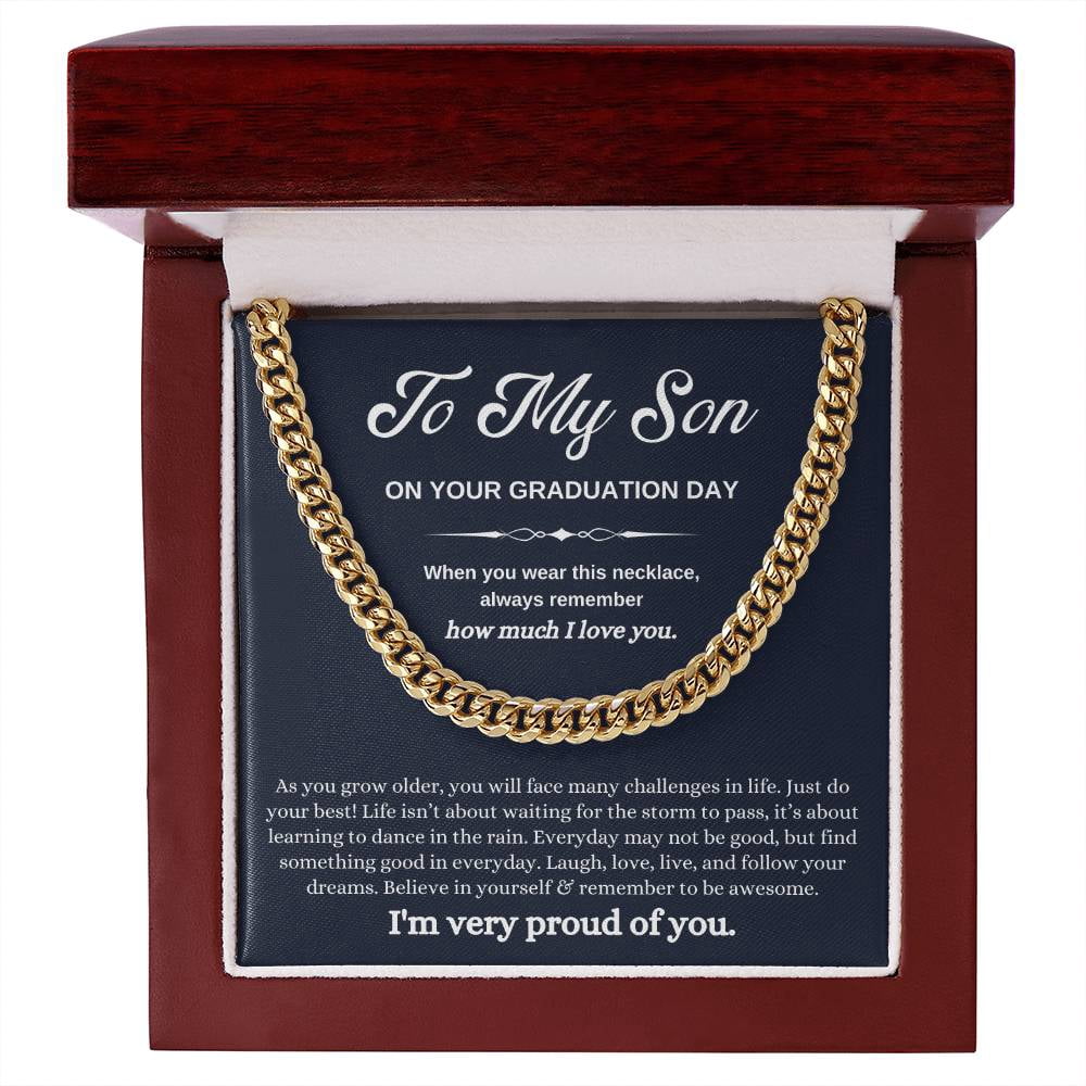 To My Son, Graduation Gift from Mom & Dad, Son Graduation, Necklace ...