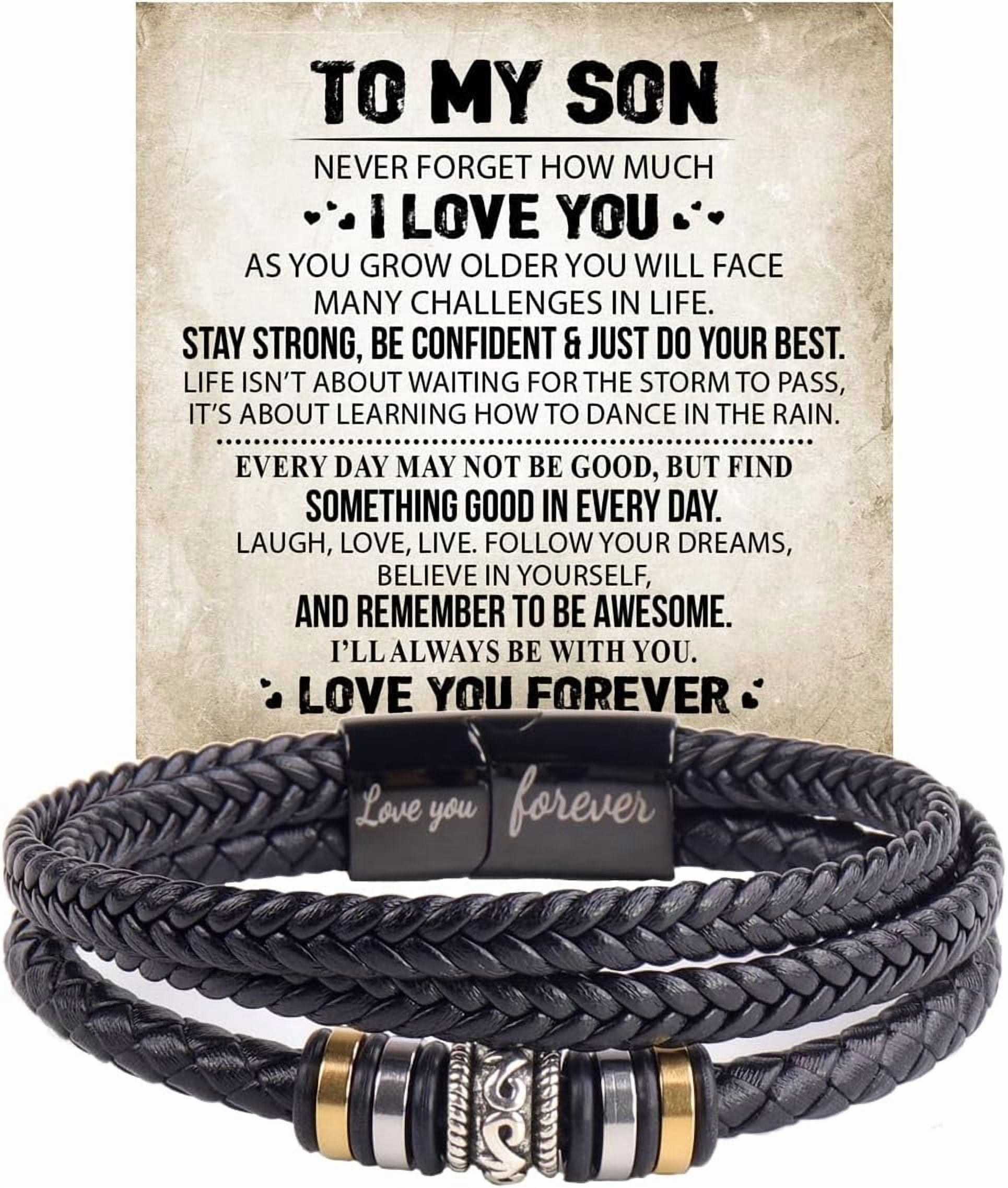 To My Son/Grandson Bracelet From Mom Grandmother, Forever Linked ...