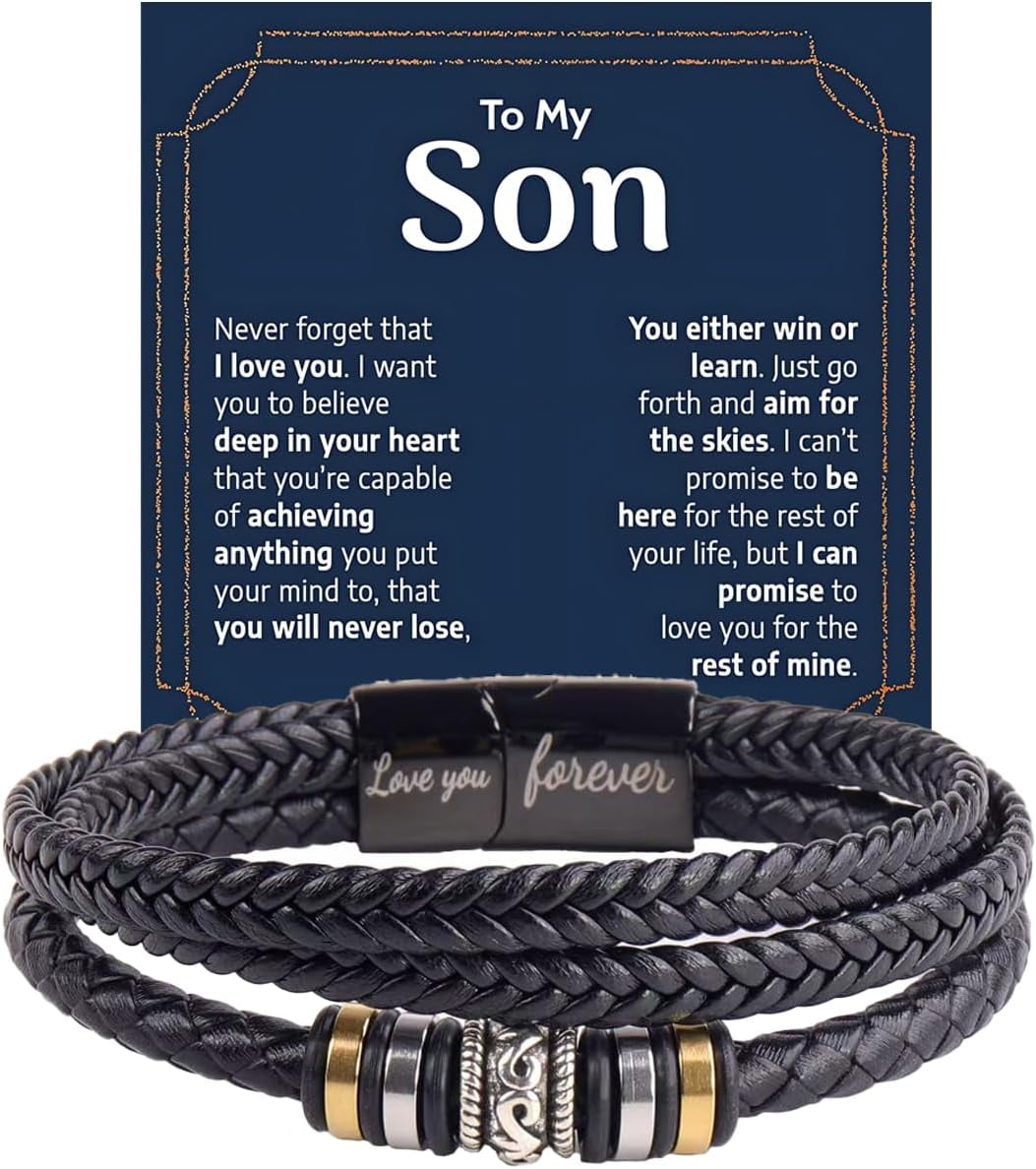 To My Son/Grandson Bracelet From Mom Grandmother, Forever Linked ...