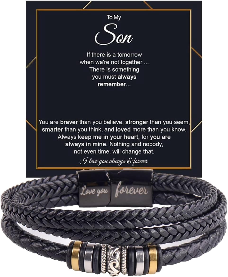To My Son/Grandson Bracelet From Mom Grandmother, Forever Linked ...
