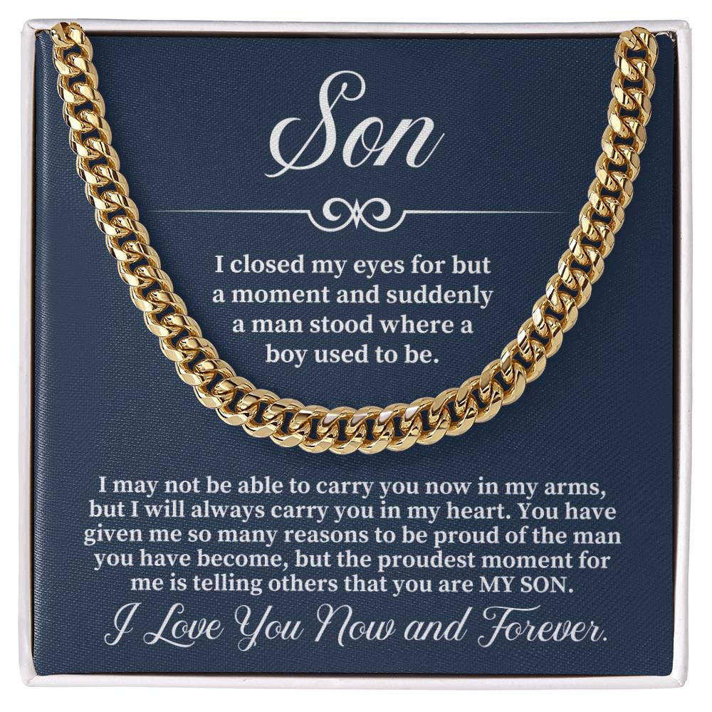 To My Son, I Closed My Eyes For A Moment, Son Gift From Mom, Chain ...