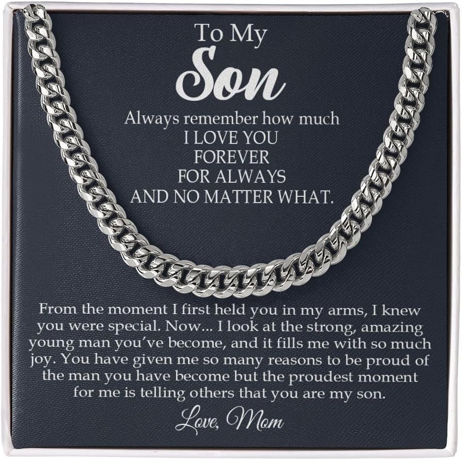 To My Son Necklace, Mother to Sons Chain, Necklace From Mom, Luxury ...