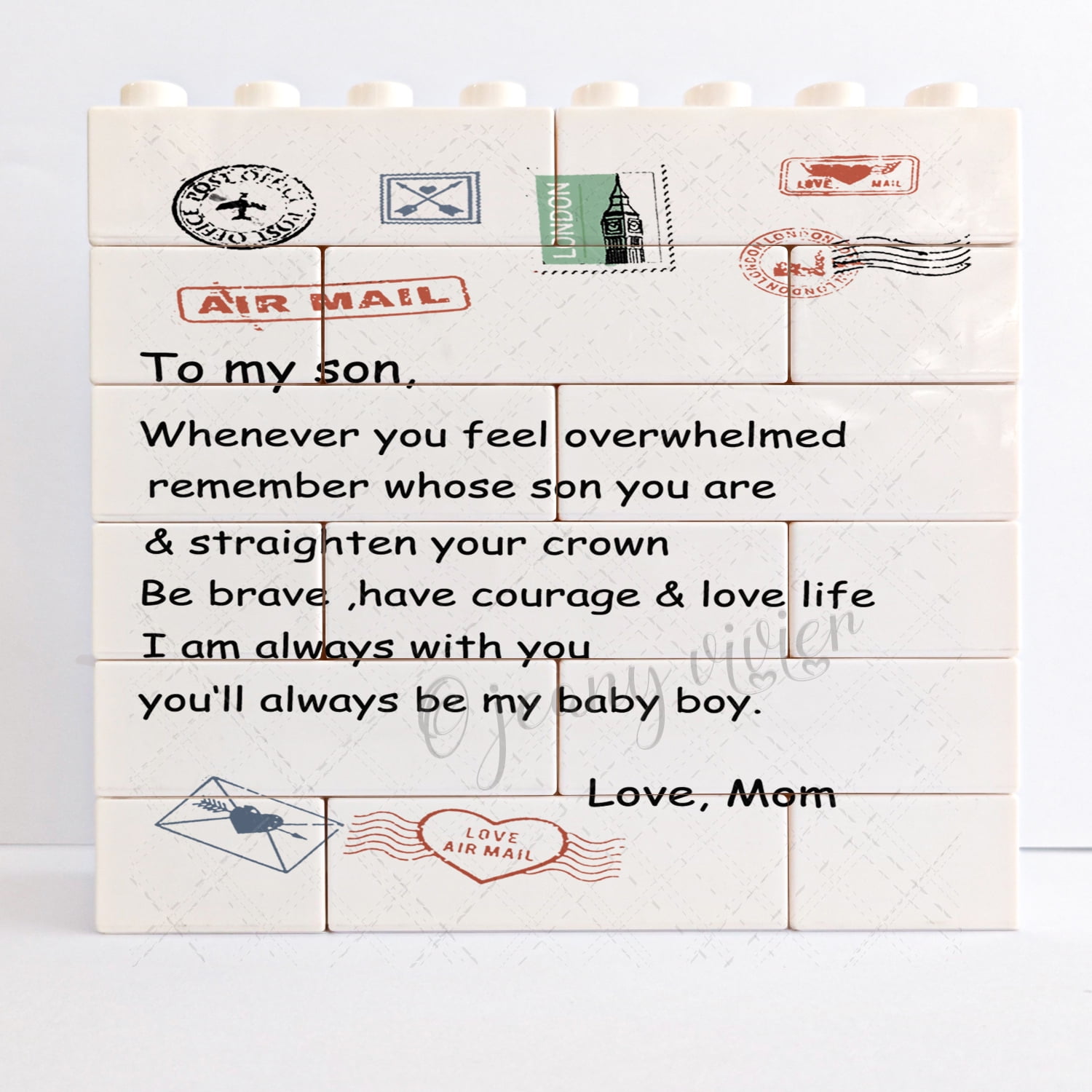 to My Son Novelty Decorative Sign/Plaque for Son From Mom,Air Mail ...