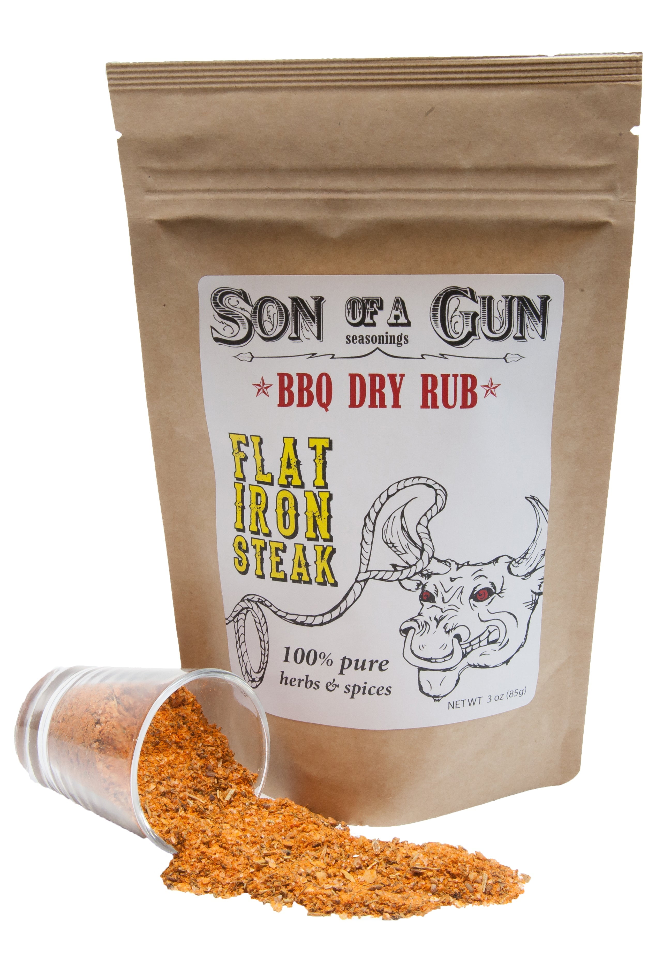 Son of a Gun Seasonings - Flat Iron Steak Rub & Seasoning, with Salt ...