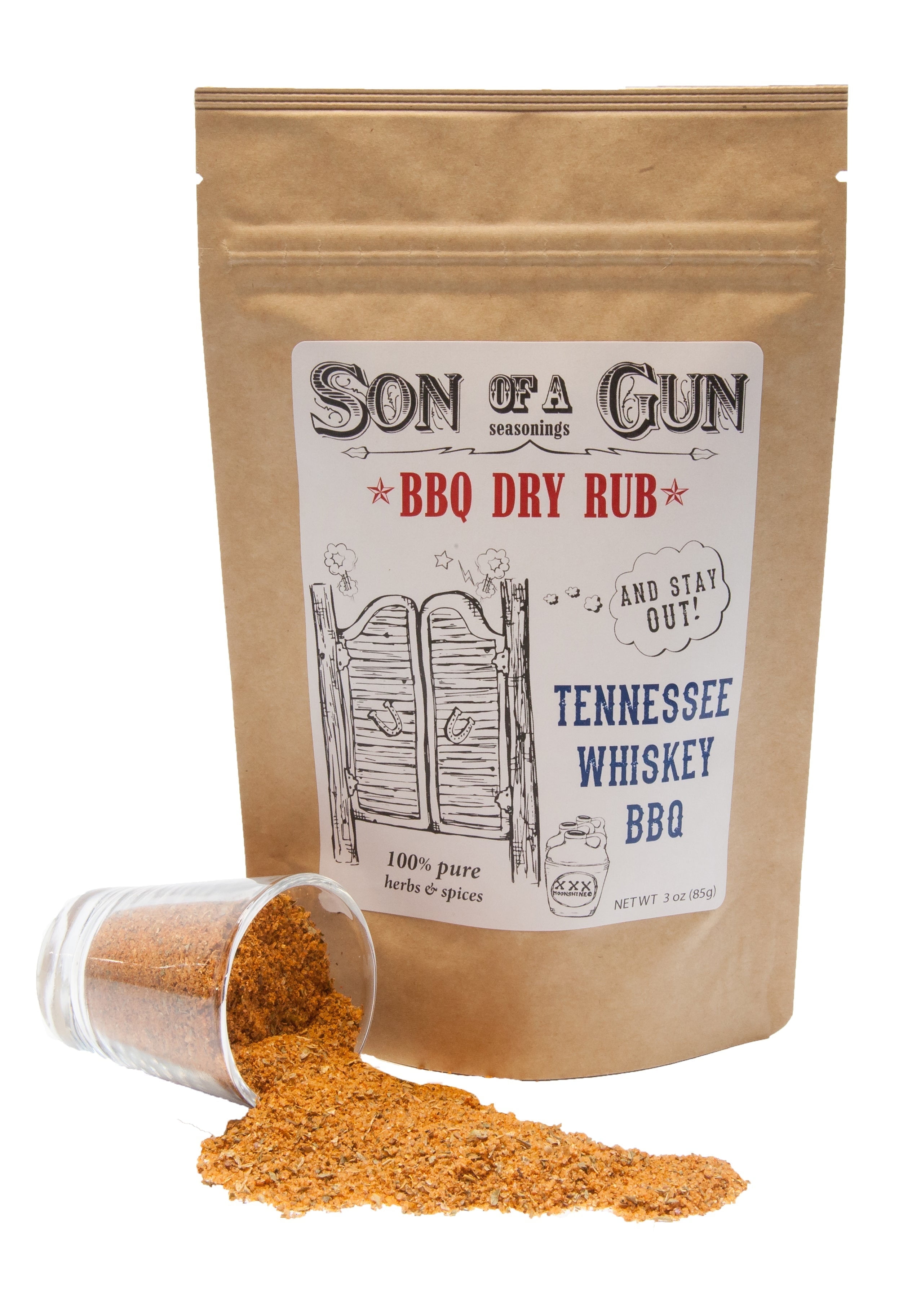 Son of a Gun Seasonings - Tennesee Whiskey BBQ Rub, with Salt, Vegan ...