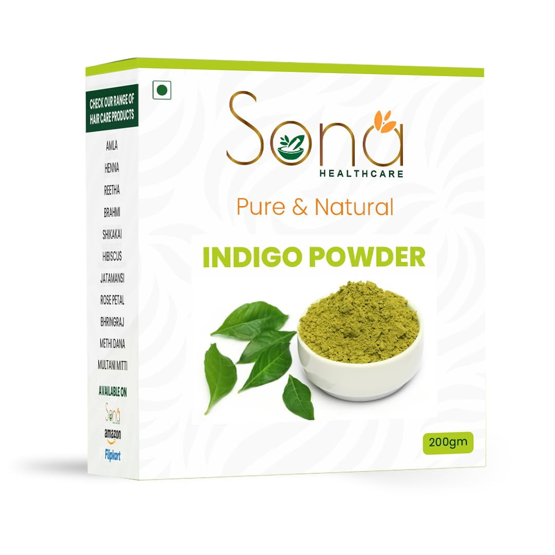 Sona Healthcare Indigo Leaves Powder 200 Grams For Hair Colour Natural ...