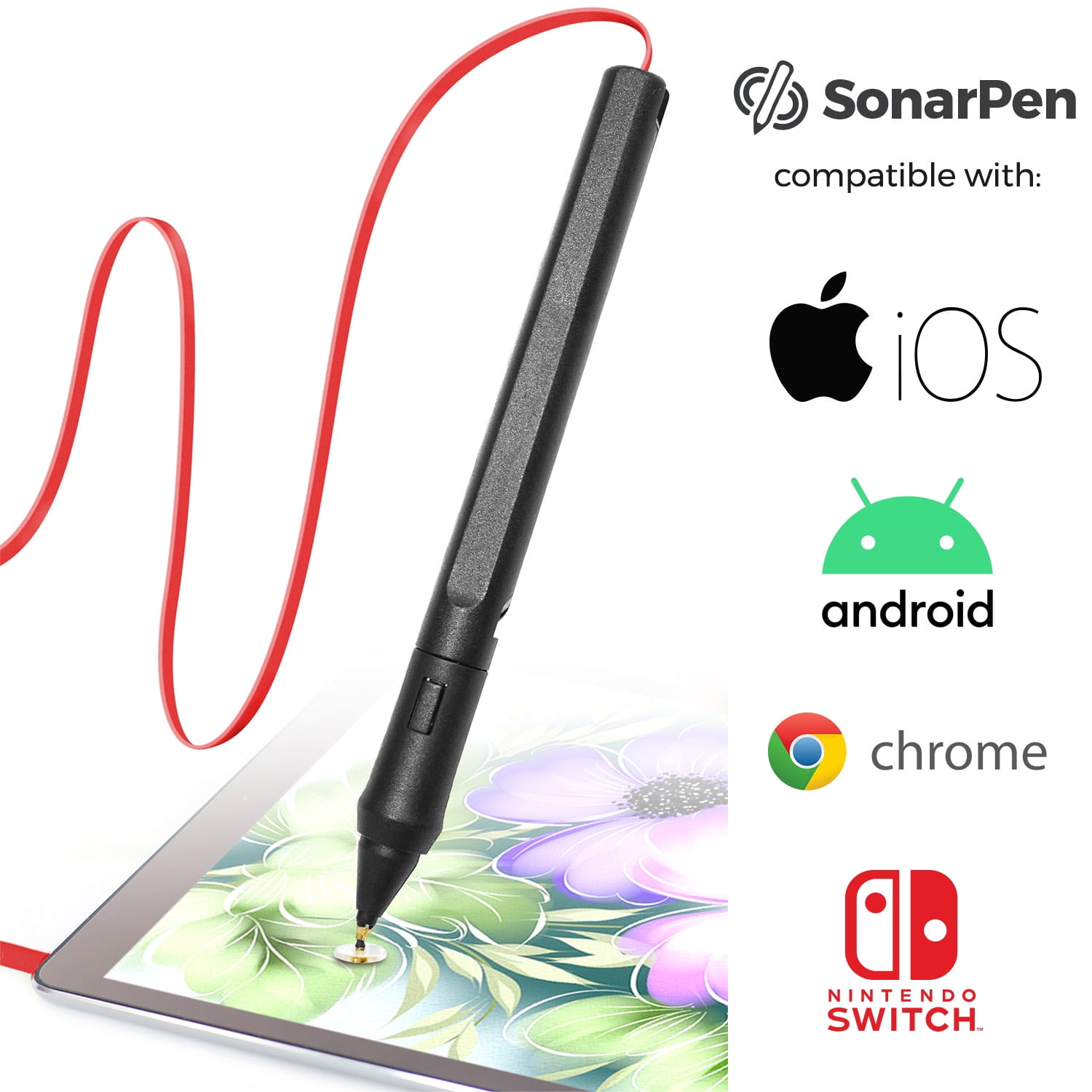 SonarPen - Pressure Sensitive Smart Stylus Pen with Palm Rejection and ...