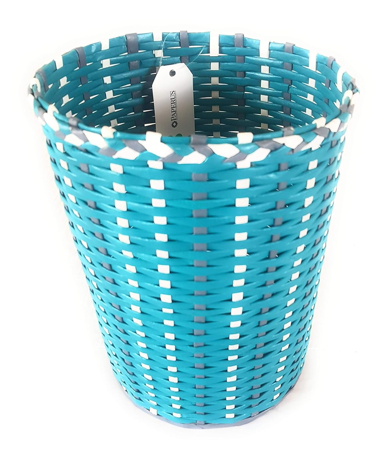 Sonas Creation Paperus Turquoise Grey White Waste Basket Dustbin ...