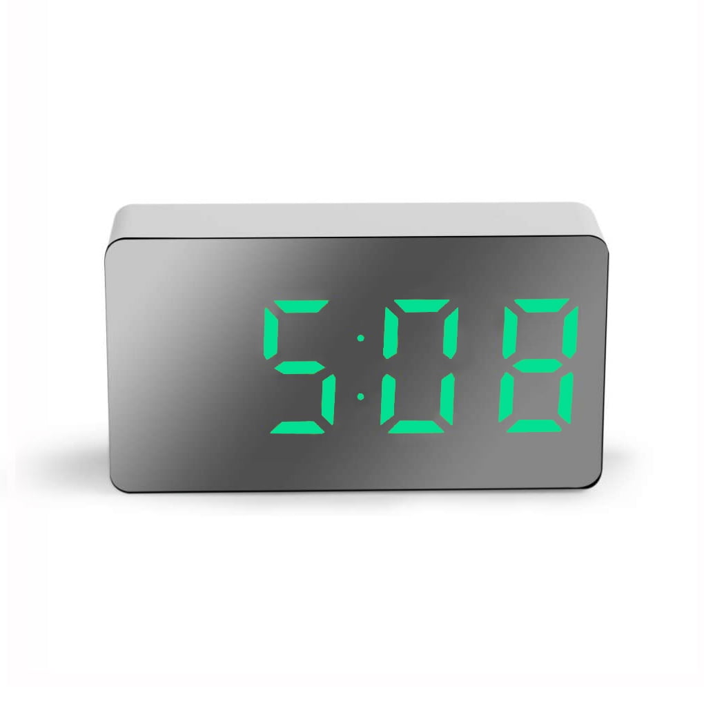 Sonceds LED Digital Clock USB Rechargeable Tabletop Time Date ...
