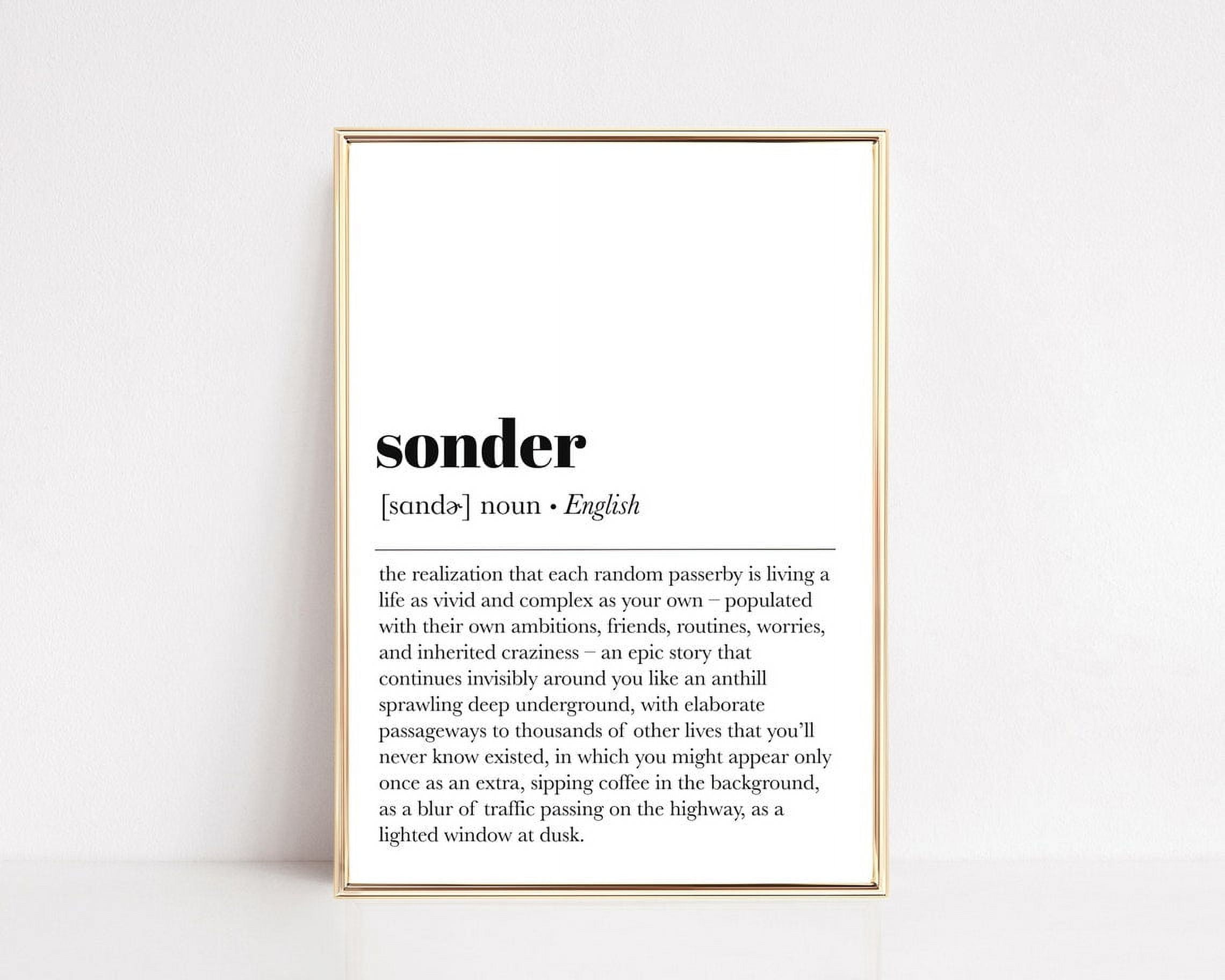 Sonder Definition Printable Inspiring Definition Word Definition Wall ...