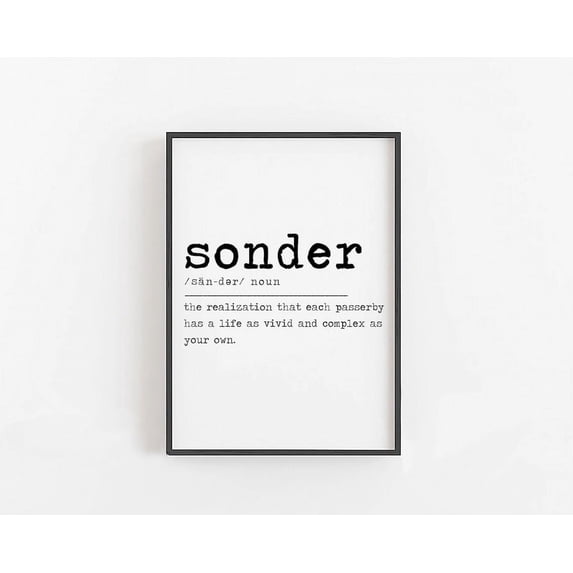 Sonder Definition Sonder Wall Art Sonder Print Inspirational Wall Art ...