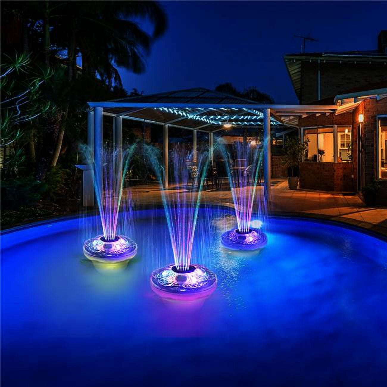 Sondpex FSF-K226 Water Pool Floating Spray Fountain with Dynamic Light ...