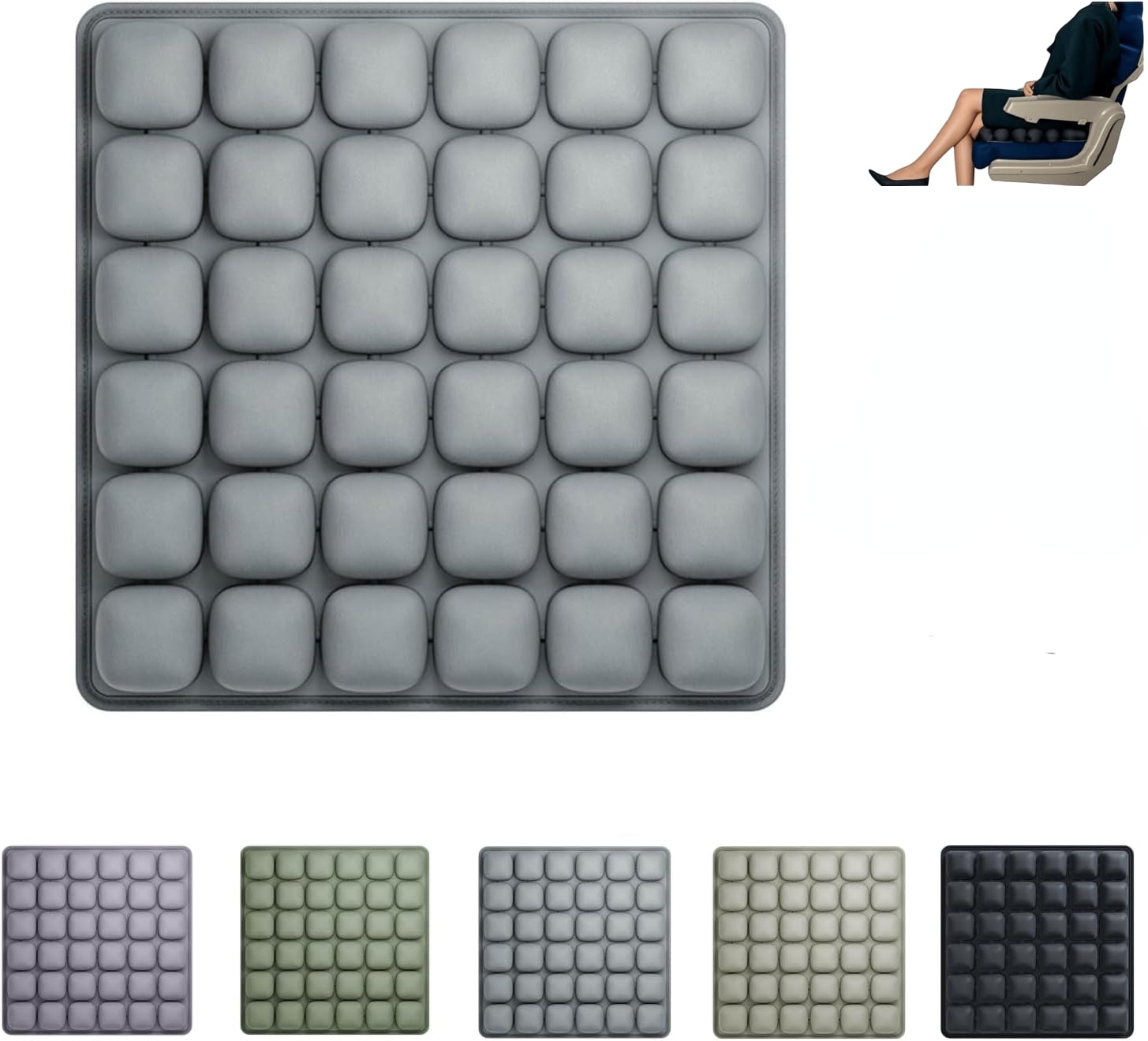 Sondur Travel Cushion,3D Air Inflatable Seat Cushion with Storage Bag ...