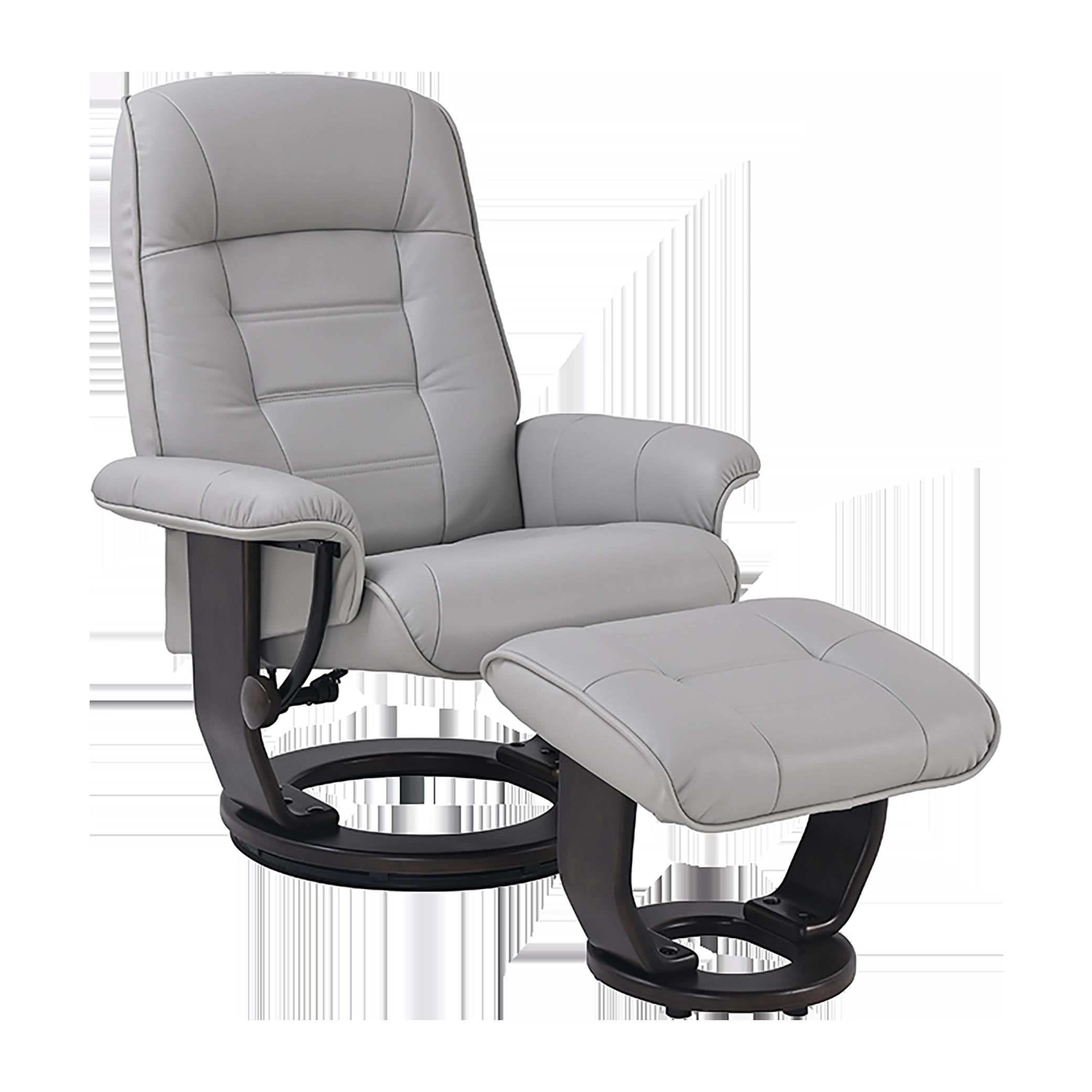 Sonego Leather Swivel Recliner with Matching Ottoman - Walmart.com