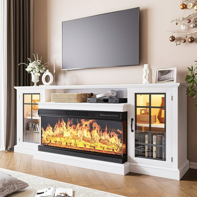 Sonegra 36 Inch Fireplace TV Stand with LED Light, Entertainment Center ... Sonegra 36 Inch Fireplace TV Stand with LED Light, Entertainment Center ...