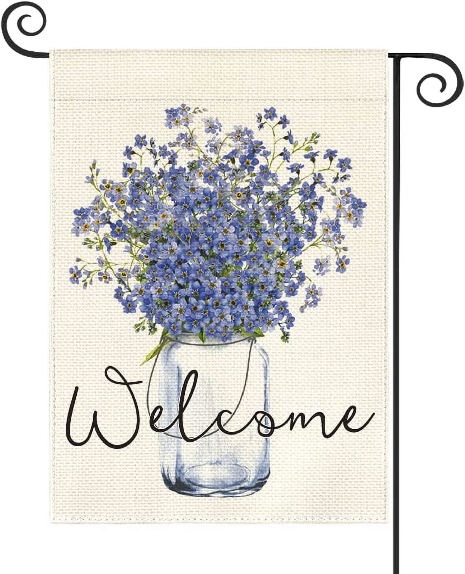 Sonernt Forget me nots Flower Garden Flag 12 x 18 Inch Double Sided ...