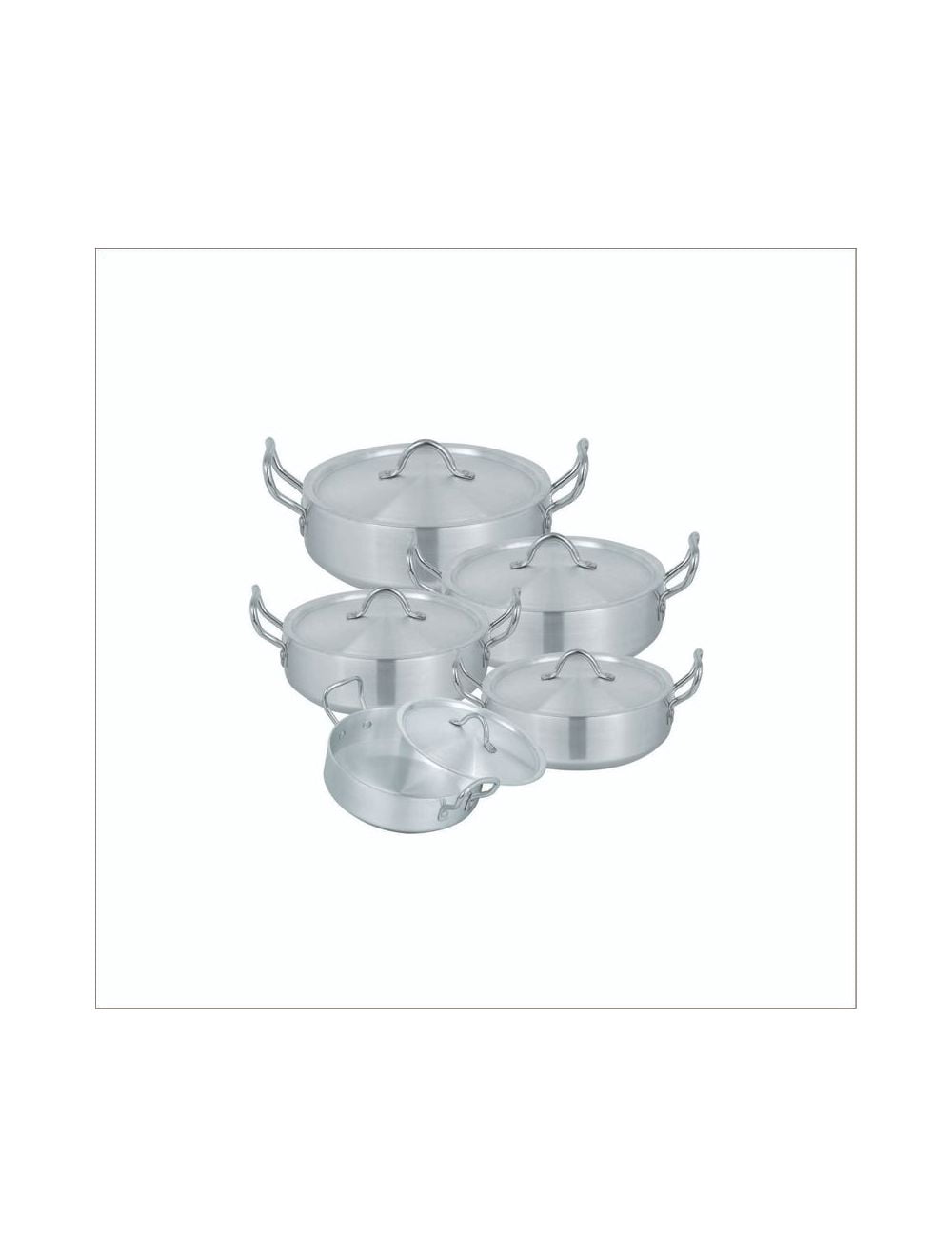 Sonex Fish Pot Set, Aluminum Metal Finish, Large Capacity, 5 Pcs ...