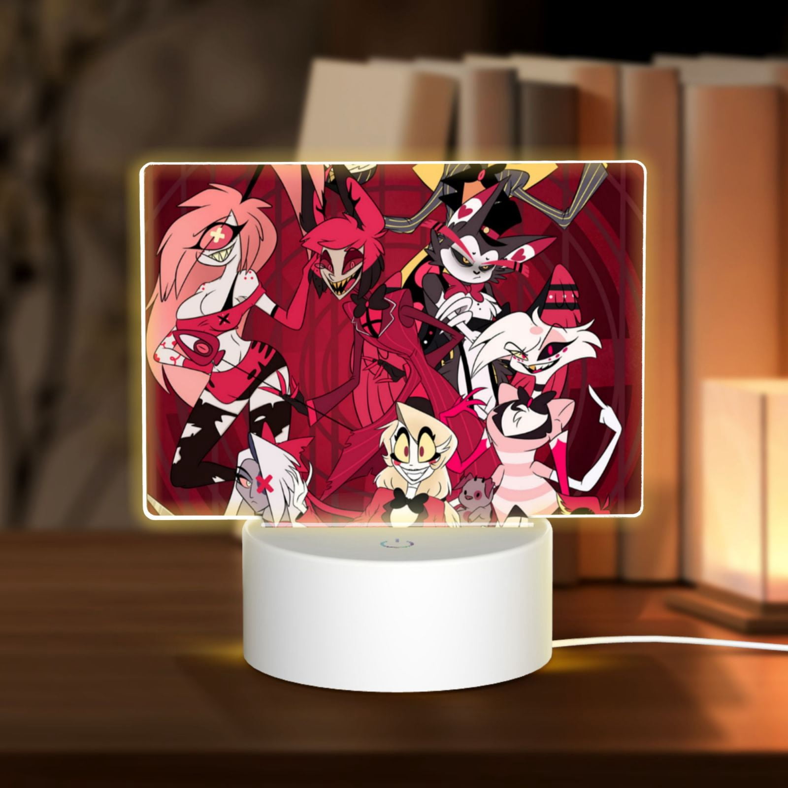 Song Dance Hazbin Hotel Rectangular Acrylic Night Light Adjustable 3 ...