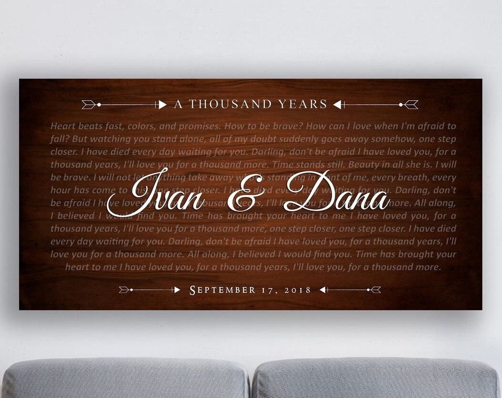 Song Lyrics Names And Date Wood Wall Art ,Decor For Living Room Bedroom ...