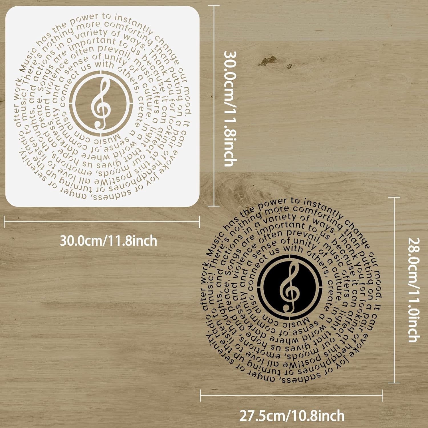 Song Lyrics Record Stencil 11.8x11.8inch Alphabet Record Drawing ...