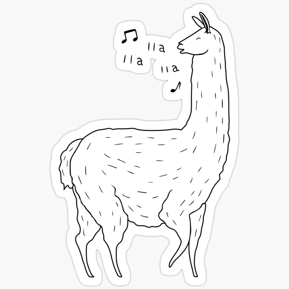 Song Of The Llama Sticker Phone Decal Water Bottle Stickers Car Decals ...