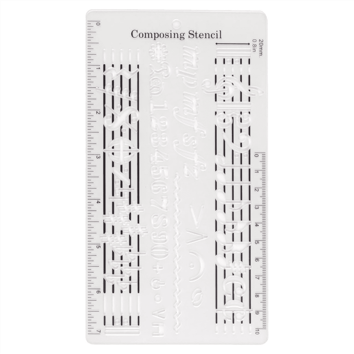 Song Writer'S Composing Template Stencil for Music Notes & Symbols ...