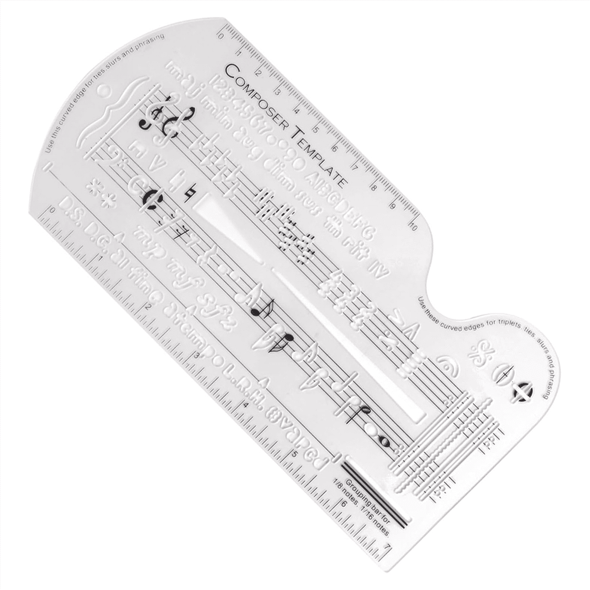 Song Writer'S Composing Template Stencil for Music Notes & Symbols ...