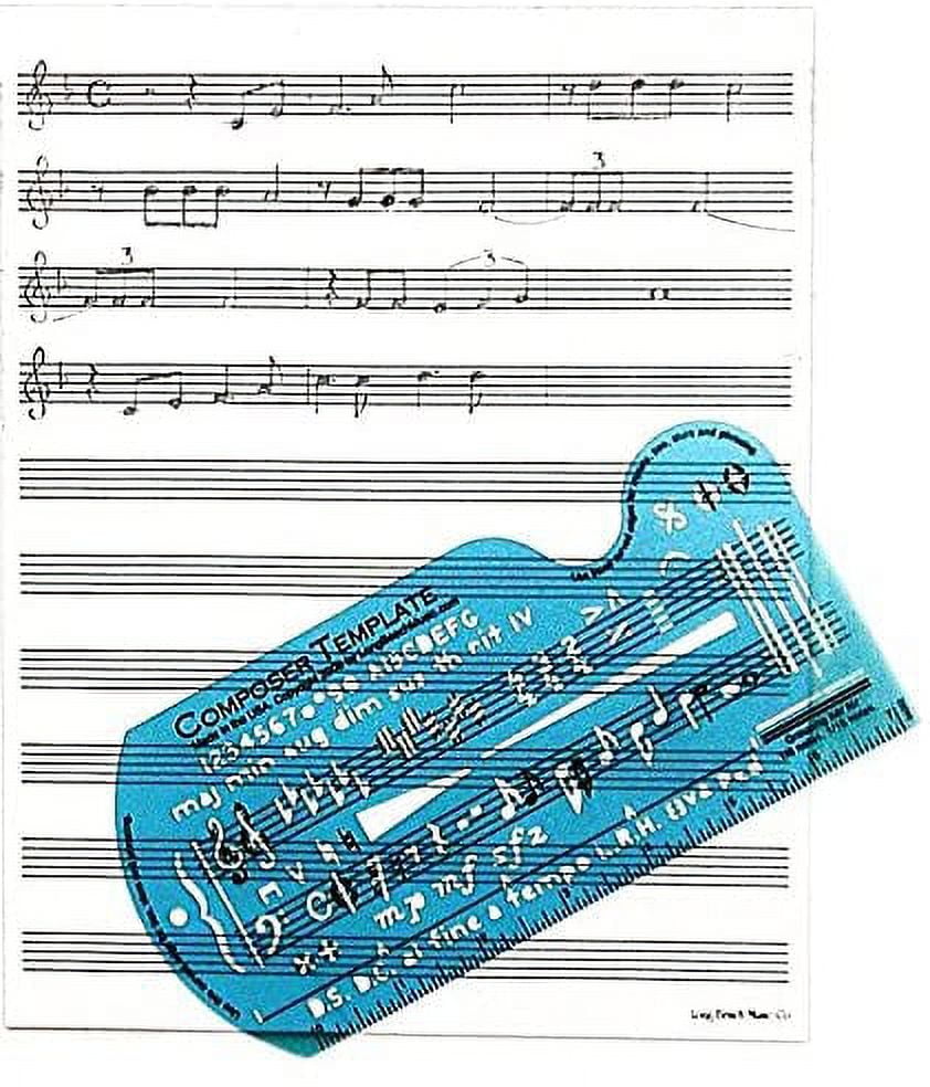 Song Writer's Composing Template Stencil for Music Notes & Symbols with ...