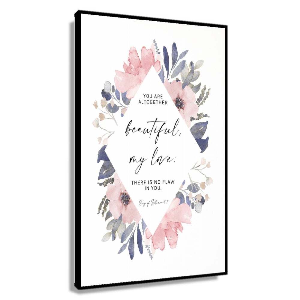 Song of Solomon 4 7 Bible Verse Wall Art Mother's Day Gift Scripture ...