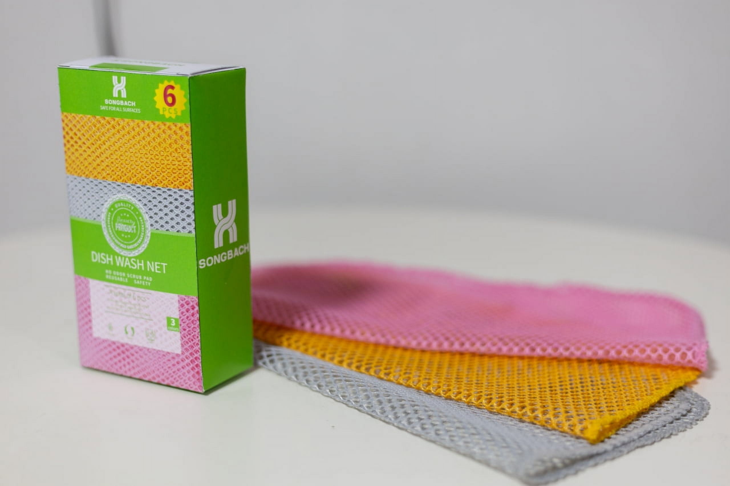 Songbach 12Pcs Dish Cloths,Innovative Mesh Cloth,Ultra Non-Scratch Dish ...