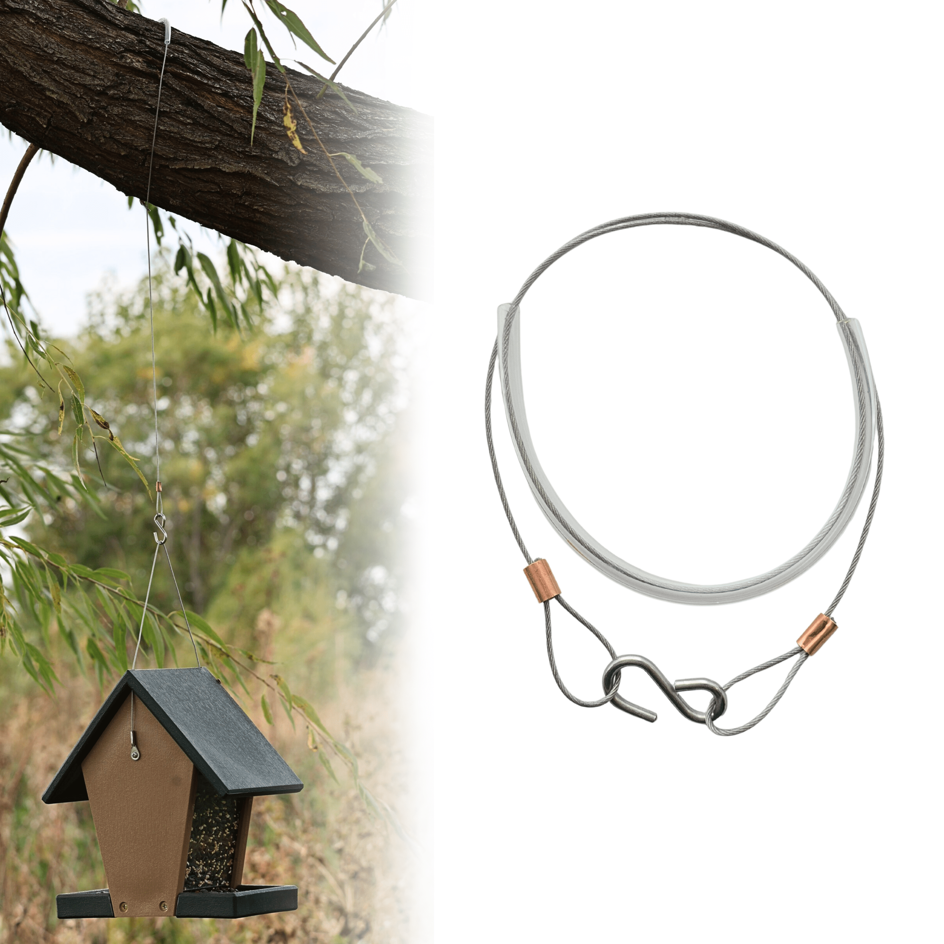 Songbird Essentials Bird Feeder Hanger Limb Protector Stainless Steel ...