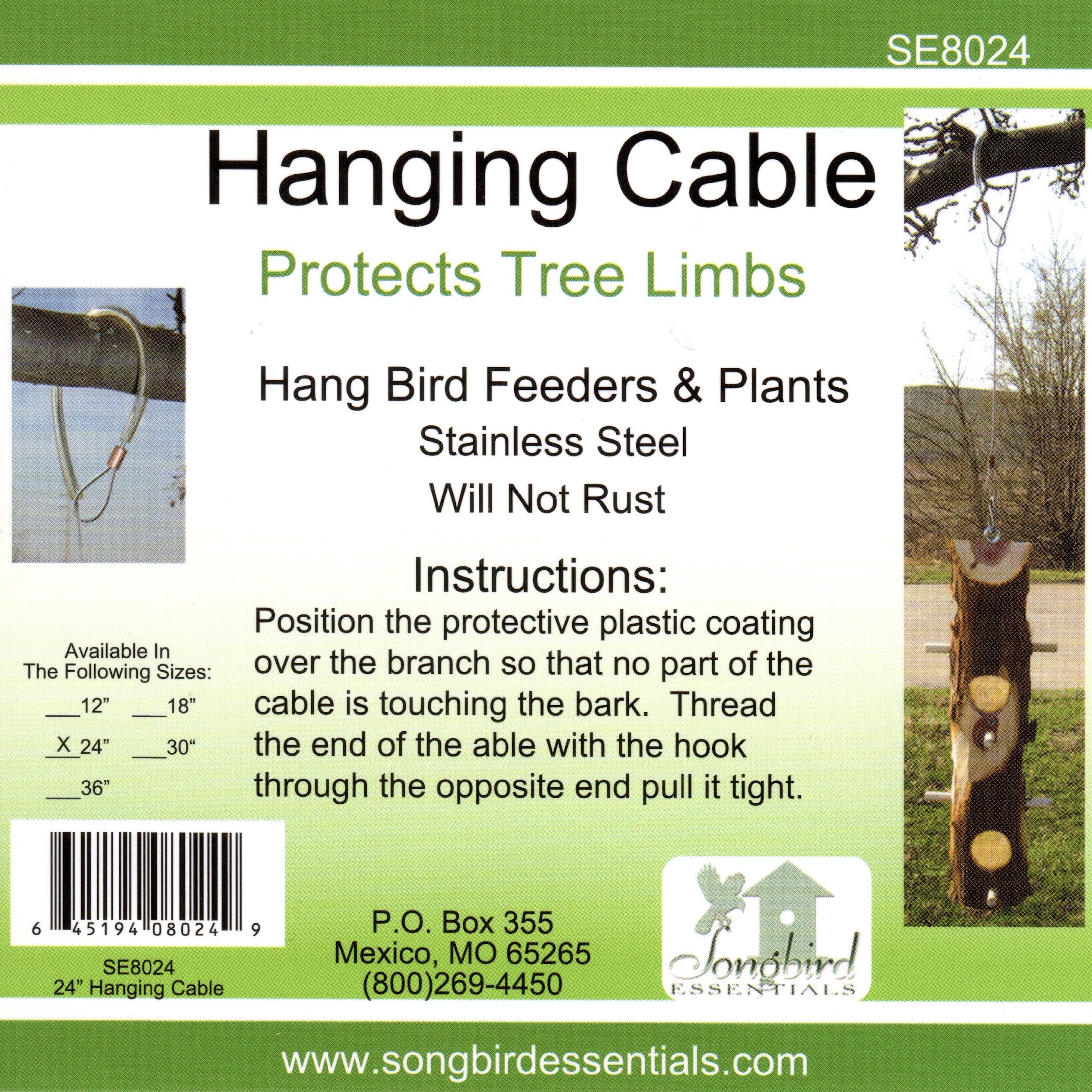 Songbird Essentials Bird Feeder Hanger Limb Protector Stainless Steel ...