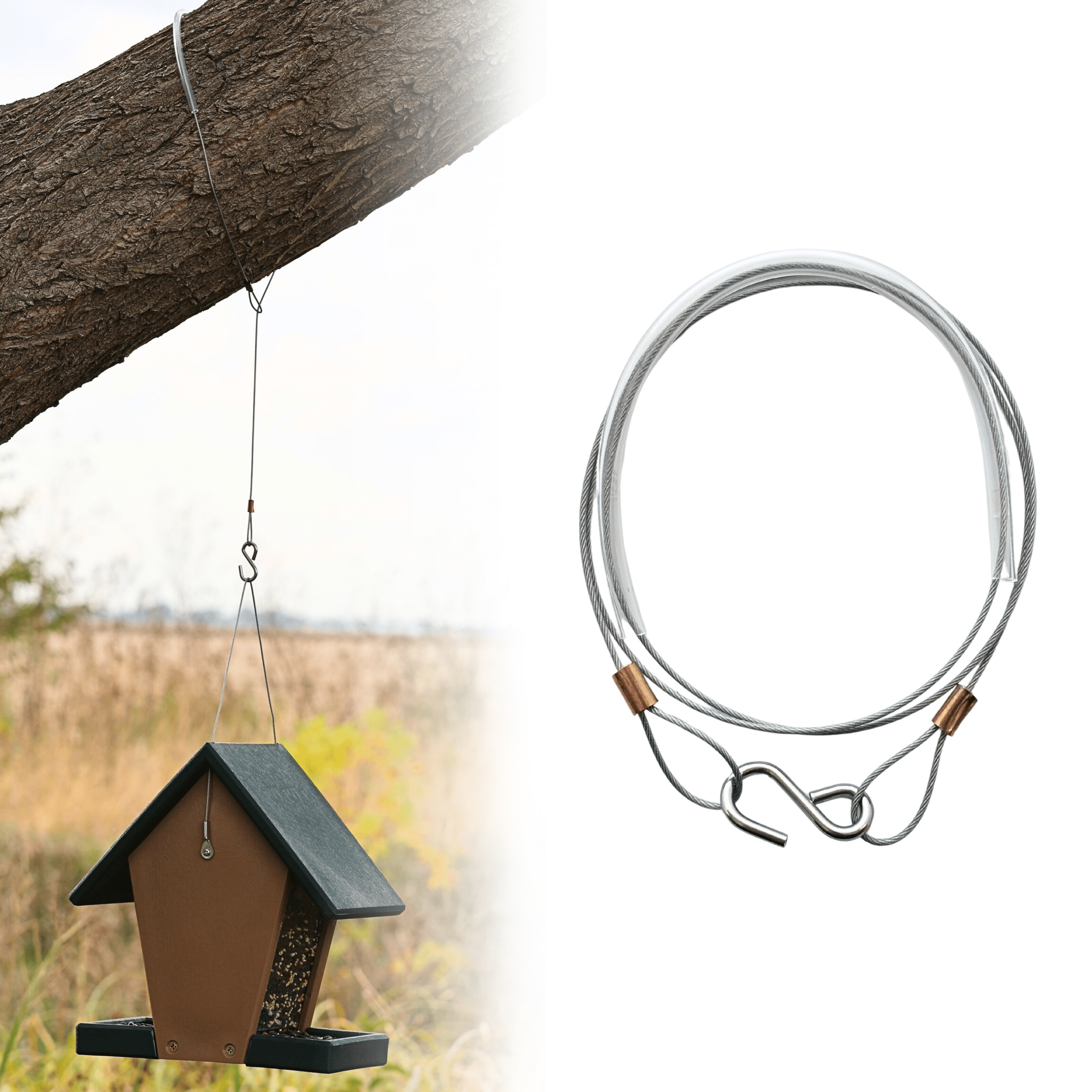 Songbird Essentials Bird Feeder Hanger Limb Protector Stainless Steel ...