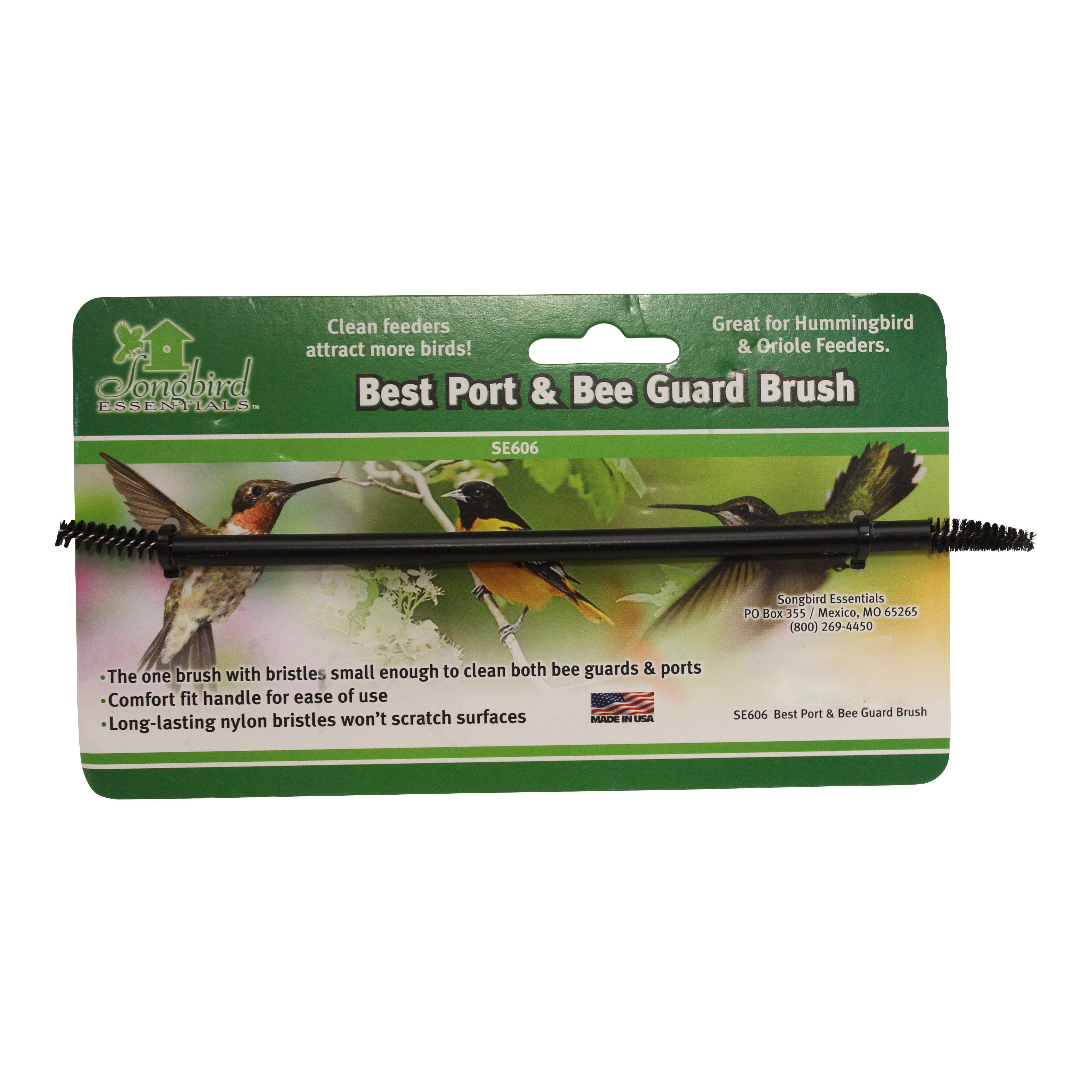 Songbird Essentials Double Ended Scrub Brush for Ports and Bee Guards ...