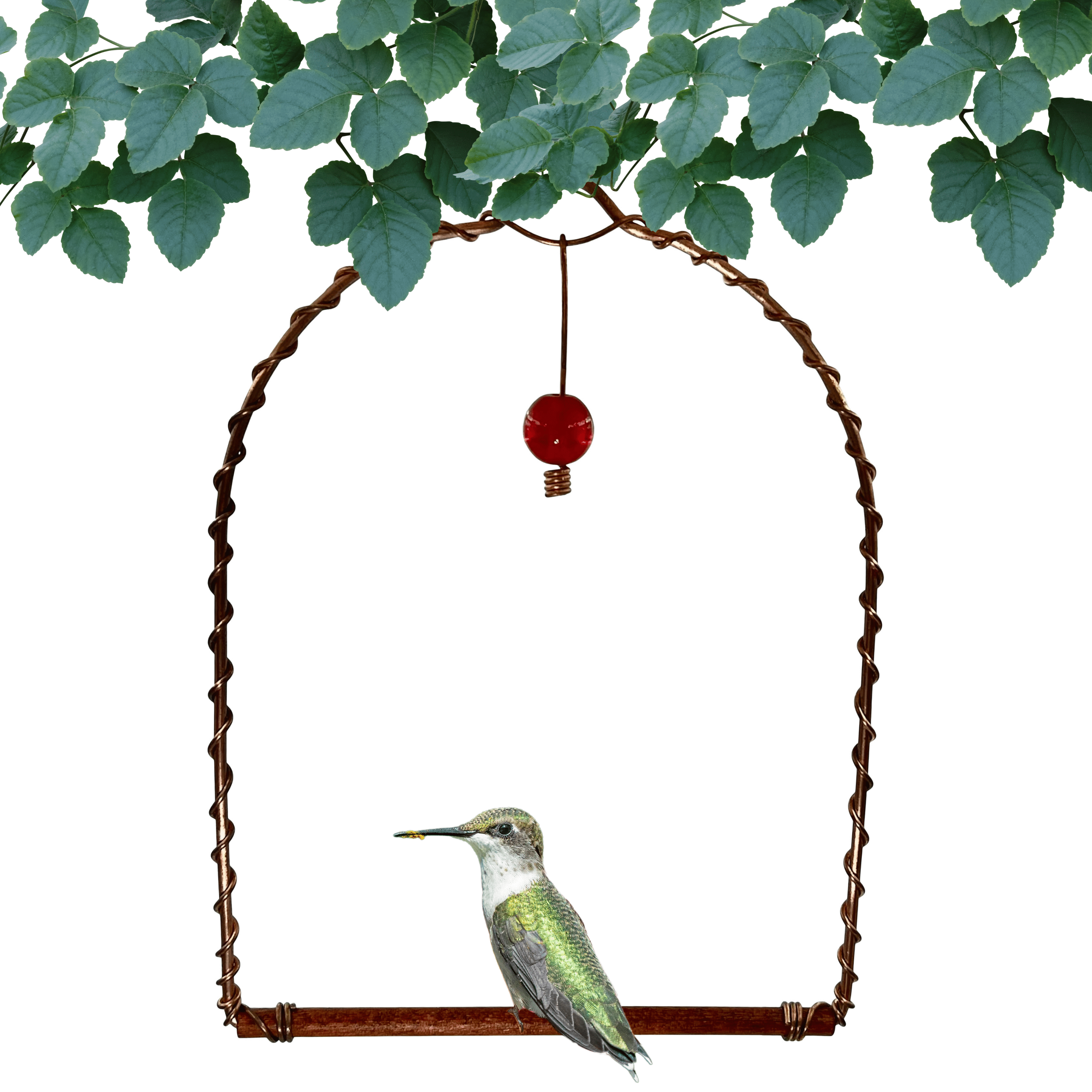 Songbird Essentials Hummingbird Swing for Hummingbird Feeder Copper ...