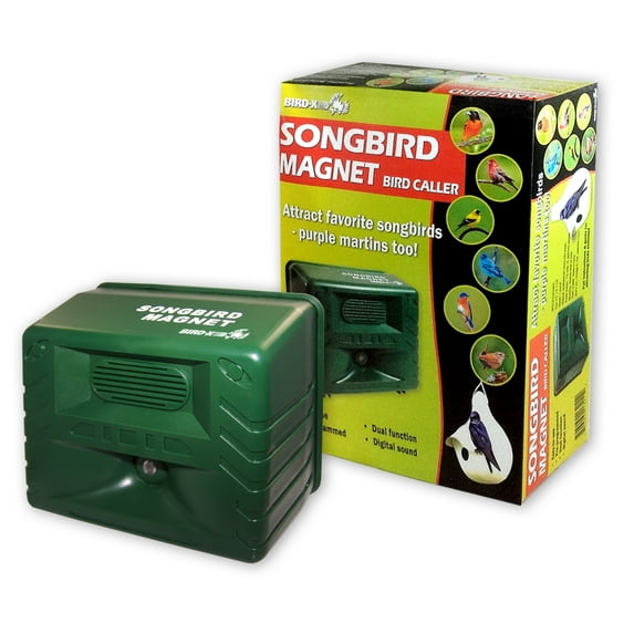 Bird-X Songbird Magnet Wildlife Electronic Bird Caller, Attracts Purple ...