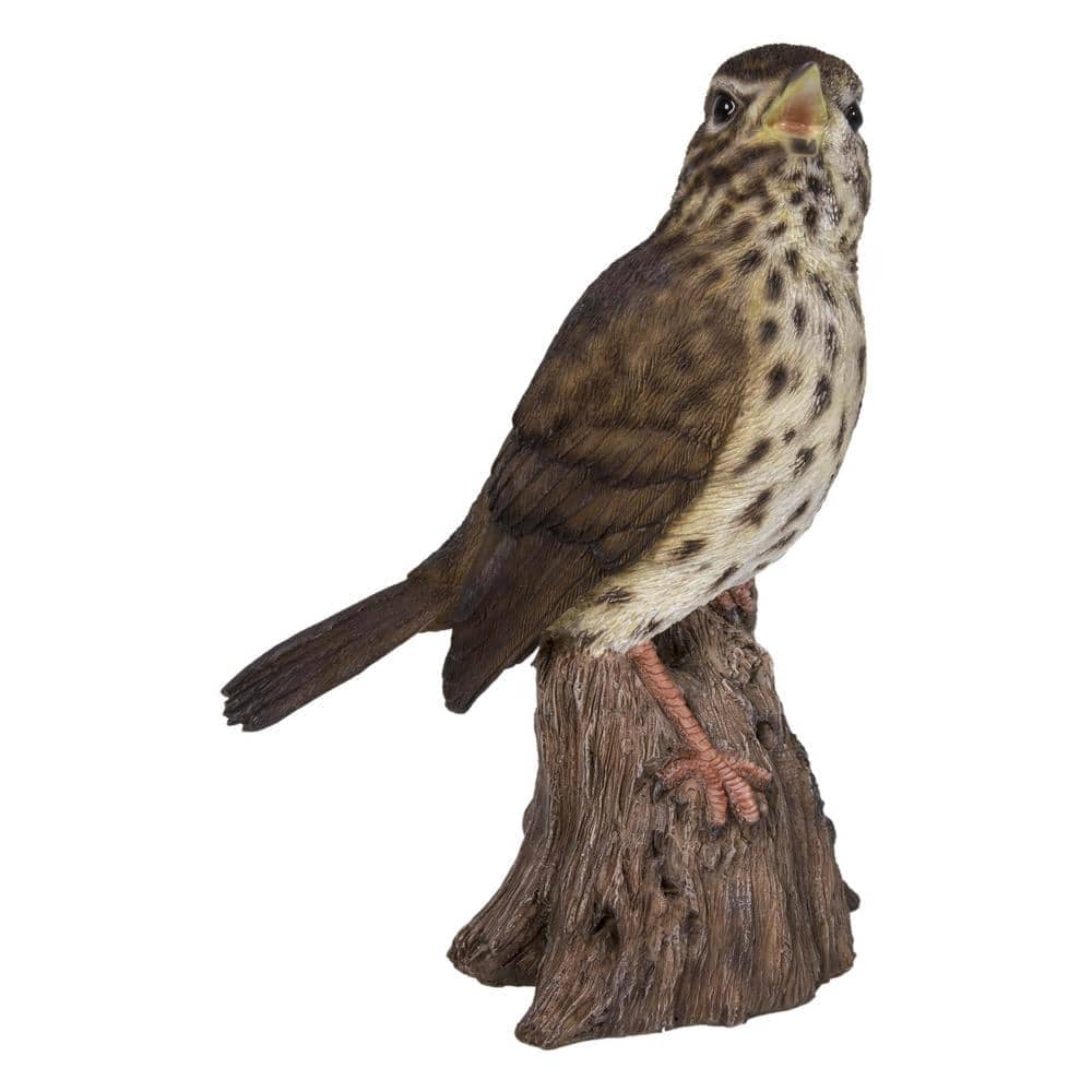 Songbird Standing on Stump with Sound Motion Sensor - Garden Statue ...