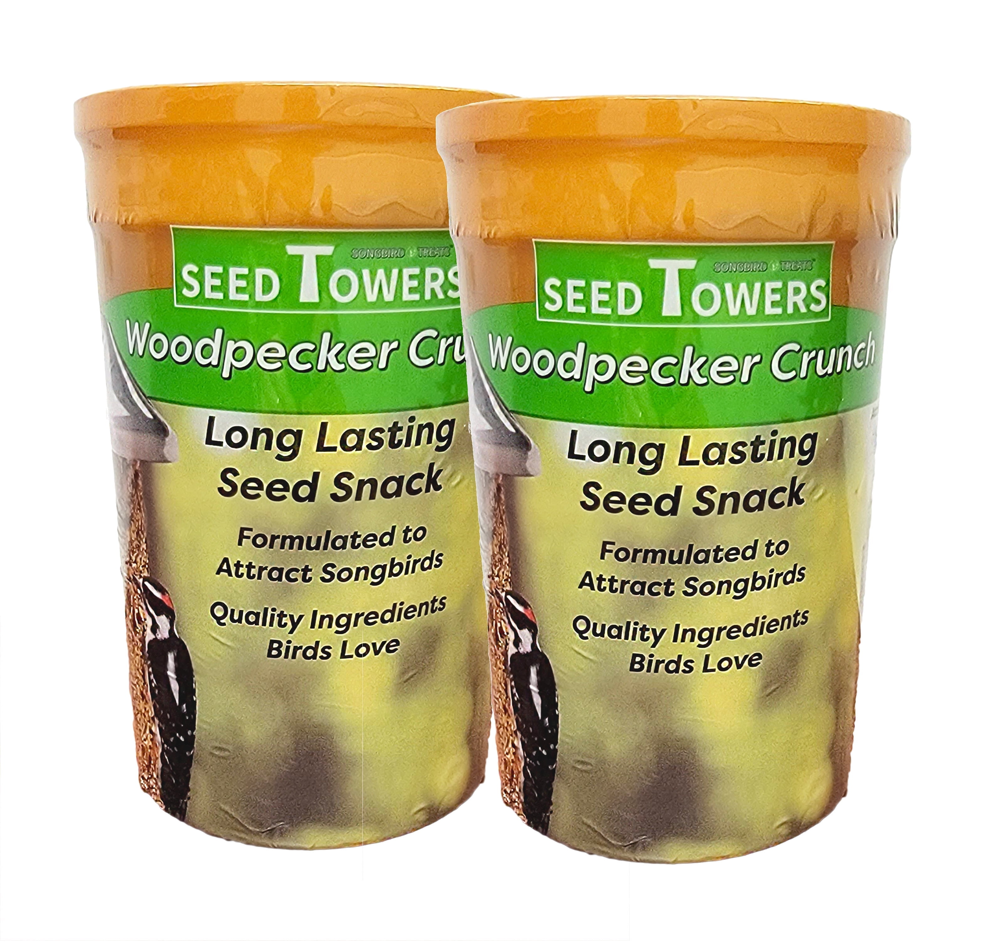 SONGBIRD TREATS, Woodpecker Crunch Seed Tower, 2 Pack, 2lbs Each, Wild ...