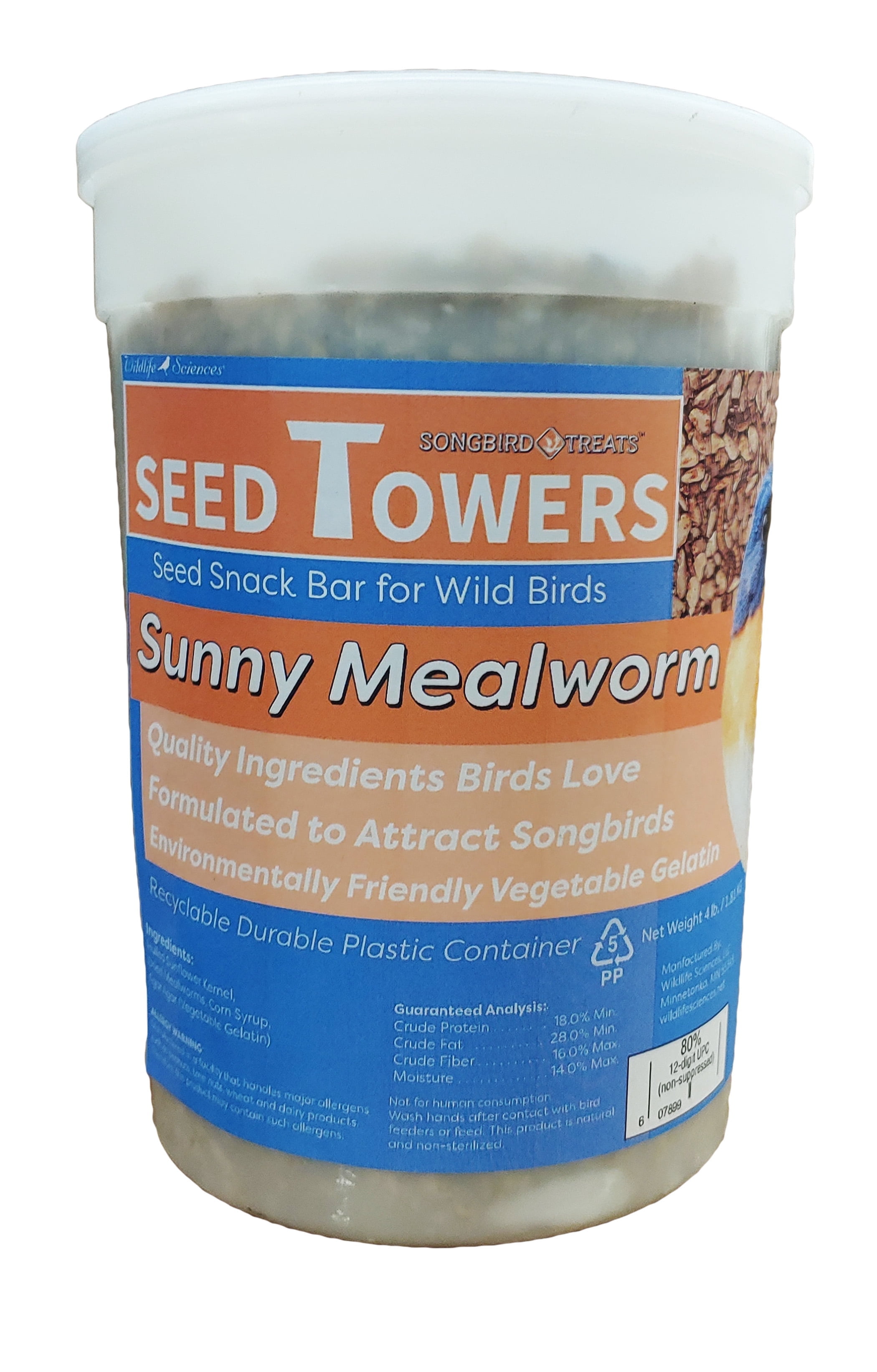 SONGBIRD TREATS, Woodpecker Crunch Seed Tower, 4 lb seed log - Walmart.com