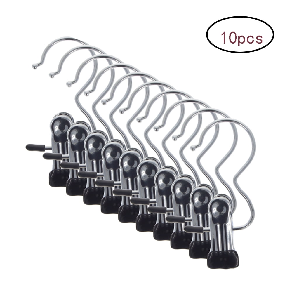 Songmics Clip Hooks Boot Hanger 10 Packs Trouser Hangers Metal Clothing ...