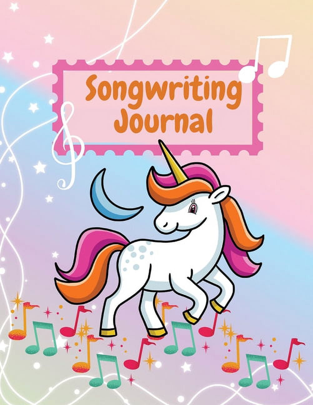 Songwriting Journal: Cute Music Composition Manuscript Paper for Little ...