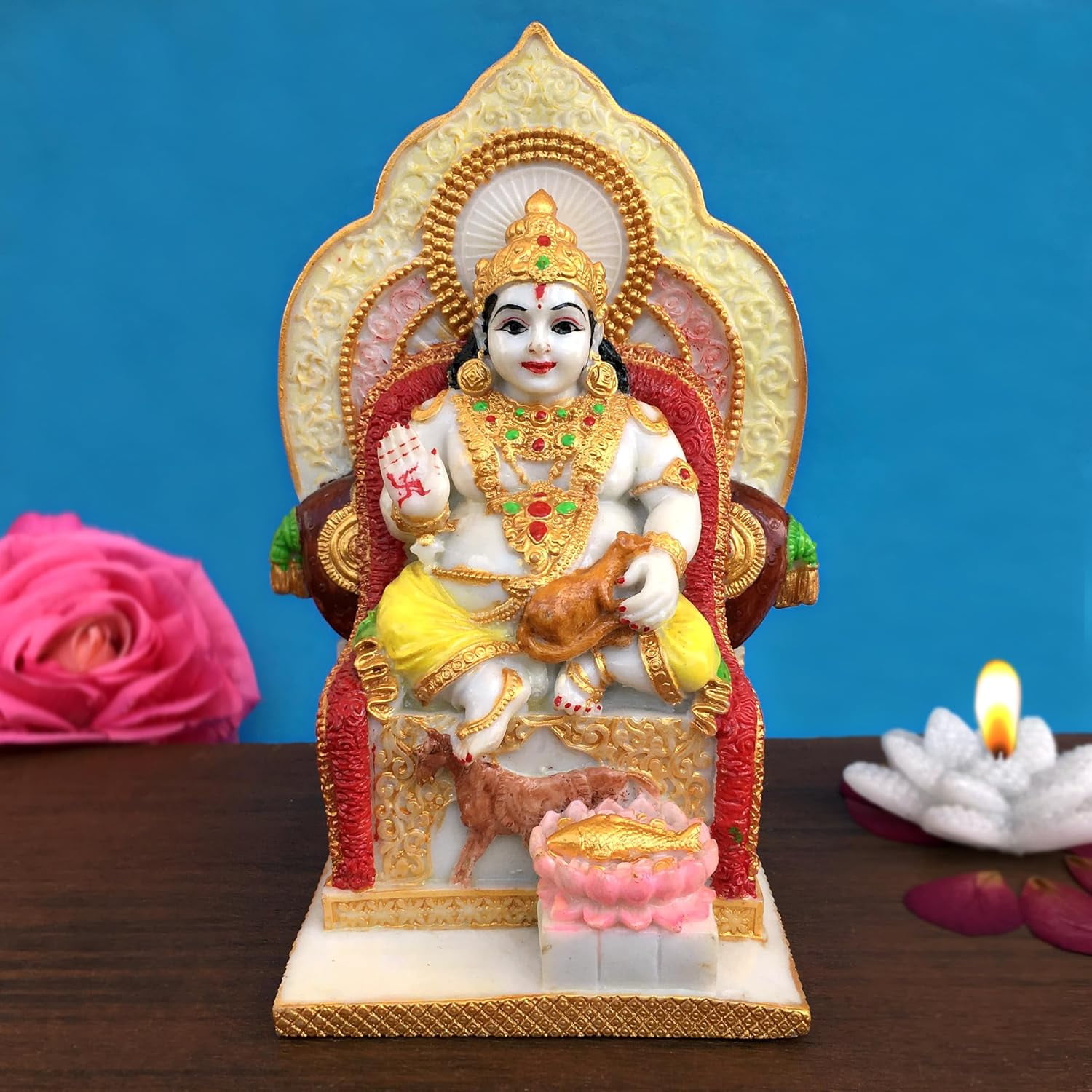 Soni Craft Antique Marble Creation Maharaja Kuber Idol Kubera Statue ...