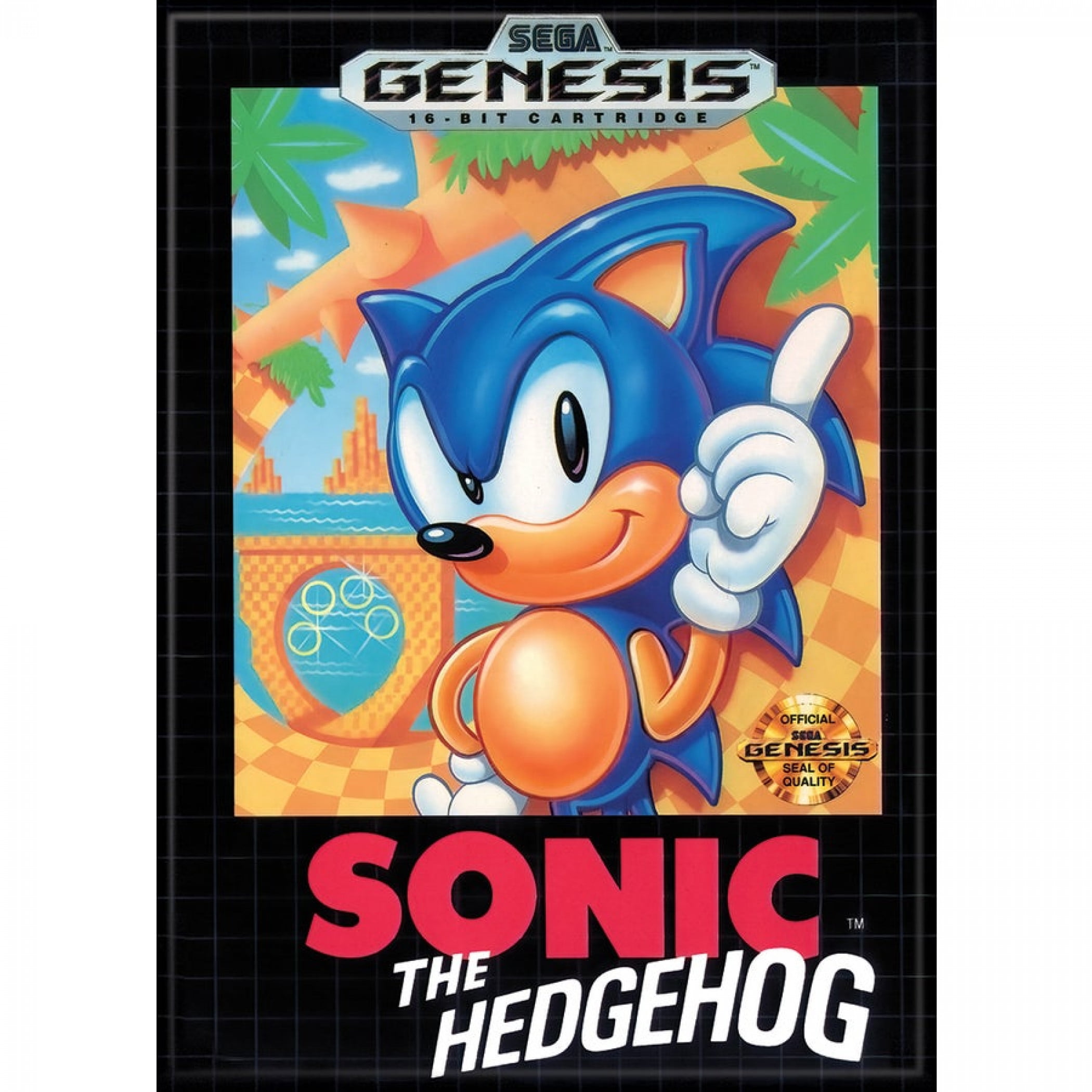 Sonic The Hedgehog Sega Genesis Cartridge Magnet - Walmart.com